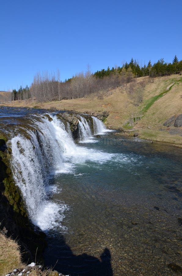 Water Tumbling Over Waterfall Iceland Stock Photos - Free & Royalty ...