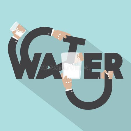Water Typography Design. stock vector. Illustration of poster - 57426465