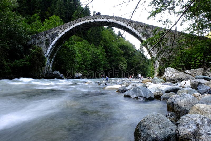 Water Under an Arch Stone Bridge Stock Photo - Image of flow, design ...
