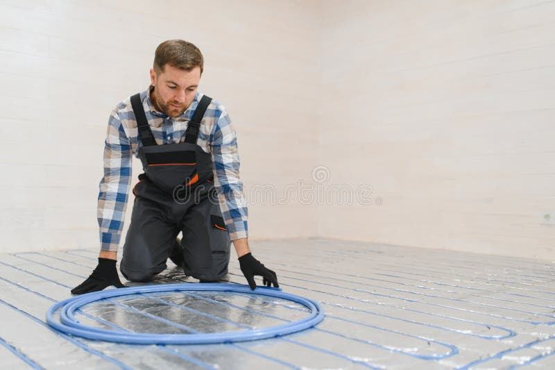 Water Underfloor Heating Systems Installation, Work in Progress on ...