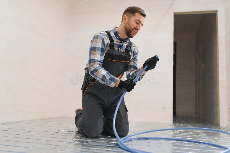 Water Underfloor Heating Systems Installation, Work in Progress on ...