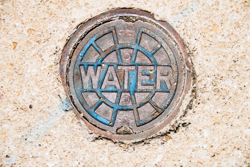 Water Utility Cover stock photo. Image of rust, cover, metal - 97634