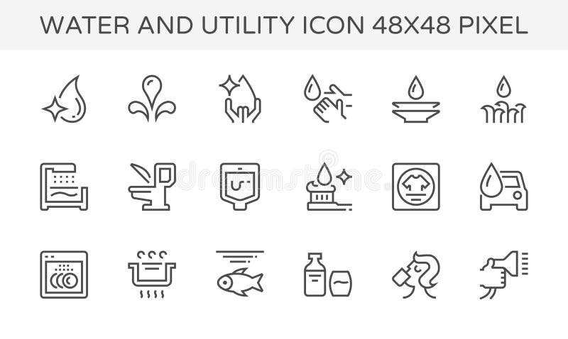 Water utility icon stock vector. Illustration of drink - 168377471