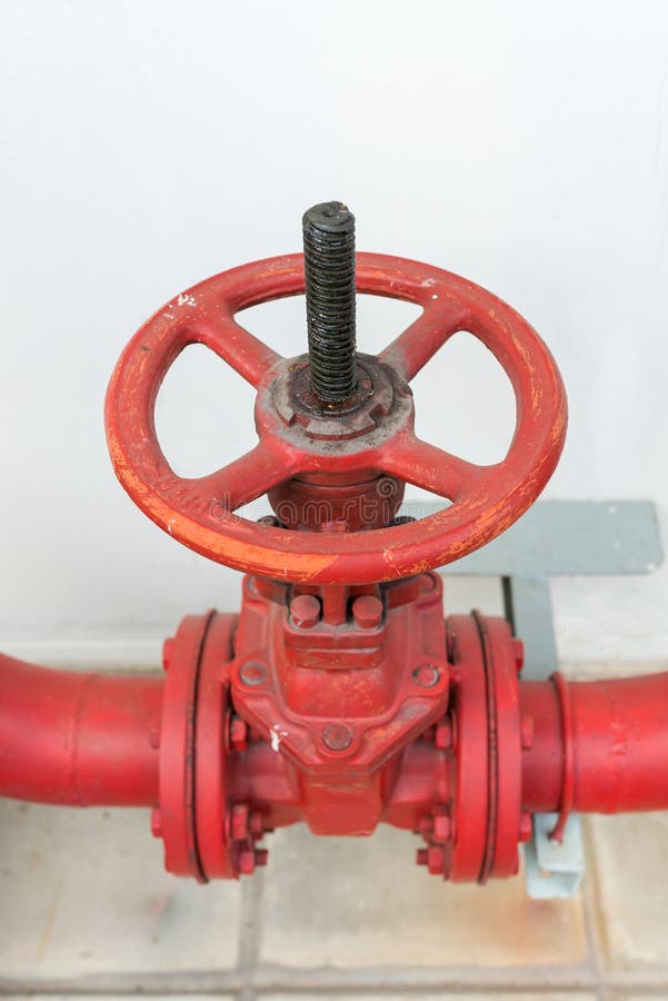 Water Valve Fire with Fire Hose Cabinet Stock Image - Image of ...