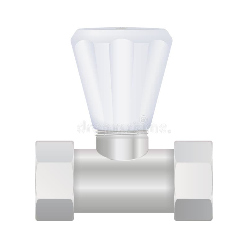 Water Valve with Plastic Handle and Metal Fitting Stock Vector ...