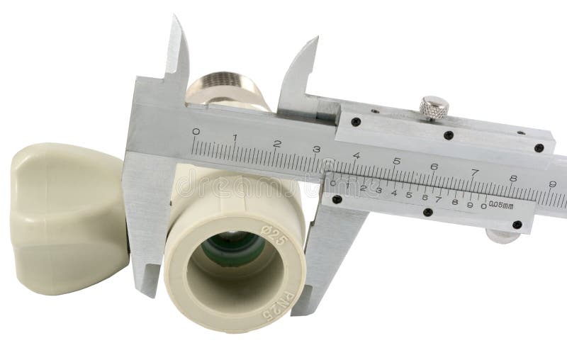 Water Valve Set and Vernier Caliper Stock Image - Image of handle ...