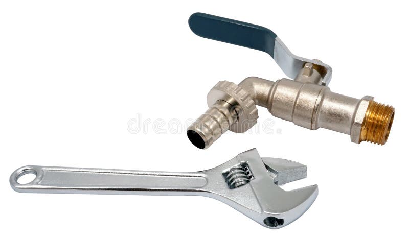 Water Valve Set Isolated on White Stock Photo - Image of plumber ...
