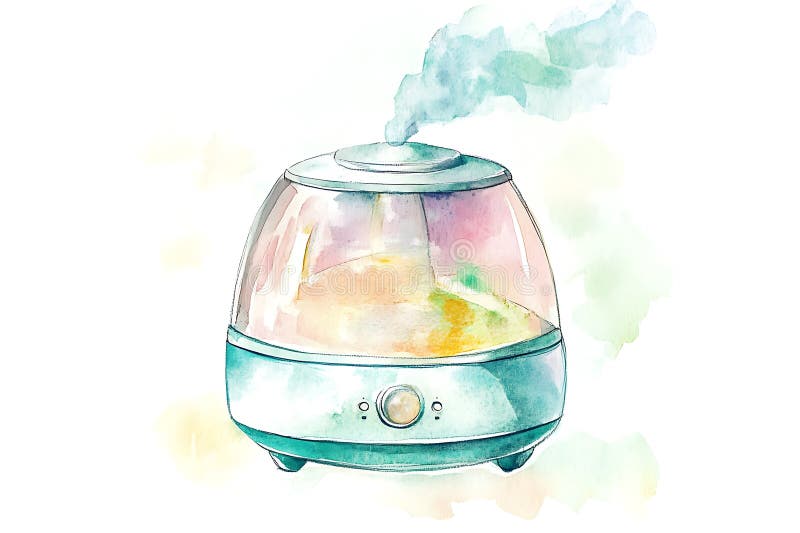 Water Vapor Humidifier stock illustration. Illustration of white ...