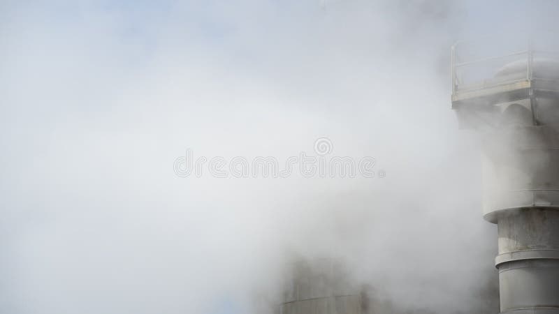 Water Vapor Rising Above the Lake Giving a Beautiful Picture. Drone ...