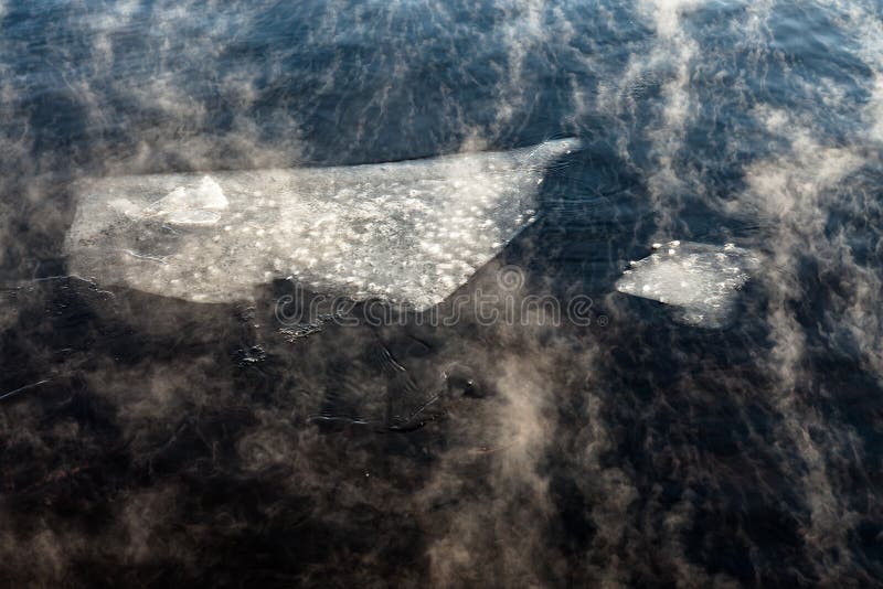 Water Vapor on Surface of Cold Water Stock Image - Image of ripple ...