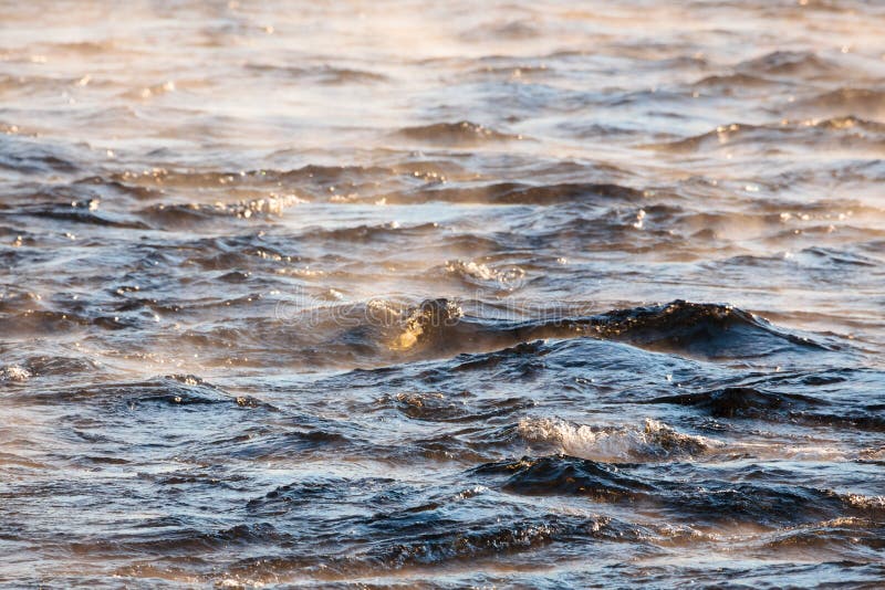 Water Vapor on Surface of Cold Water Stock Photo - Image of freezing ...