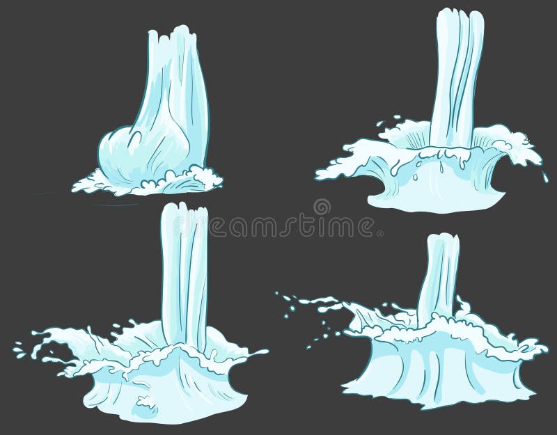 Water Vector Splash - Animation Frames Stock Vector - Illustration of ...