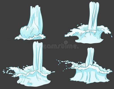 Water Vector Splash - Animation Frames Stock Vector - Illustration of ...