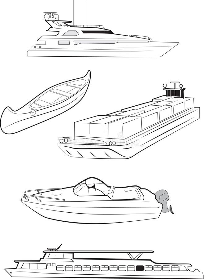 Set of Water Vehicles for Riding on the Beach Stock Illustration ...