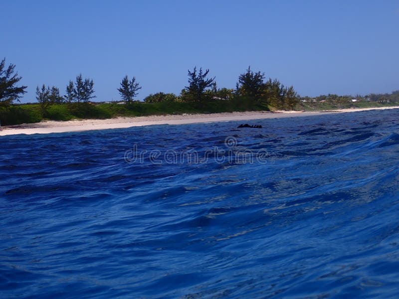 In the Water View of Secluded Eleuthera Beach. Stock Image - Image of ...