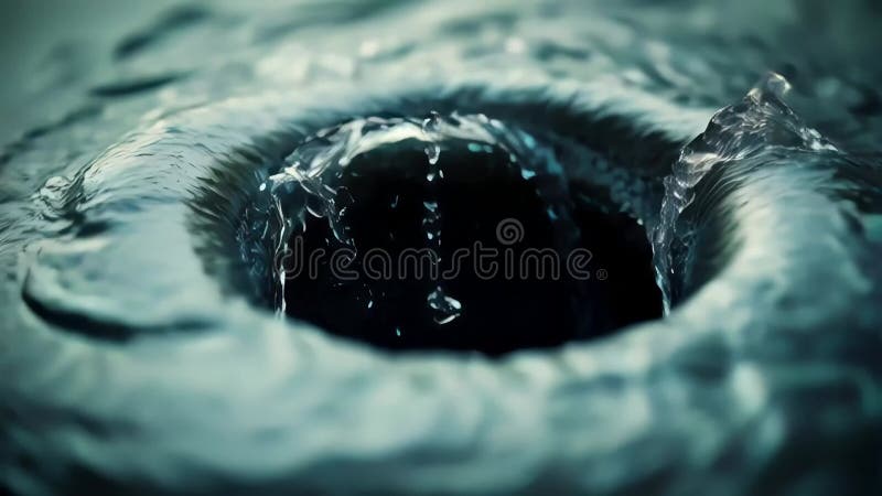 Water Vortex, Drop Falling, Dark Background, Ripple Effect, Abstract ...
