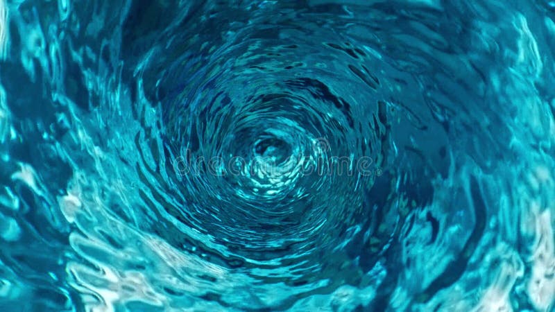 Water Vortex Swirling Anticlockwise in Slow Motion - Top View from ...