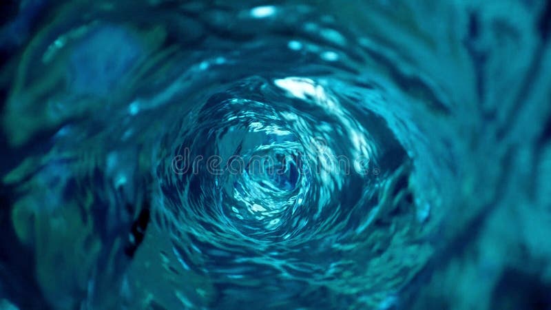 Water Vortex Swirling Anticlockwise in Slow Motion - Top View from ...