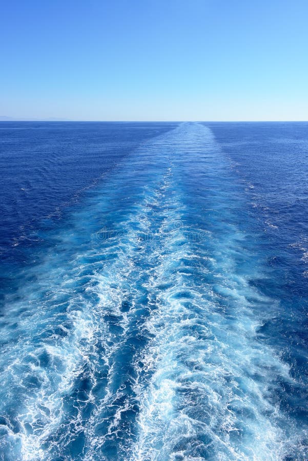 Water wake behind yacht stock image. Image of sail, aerial - 44279745