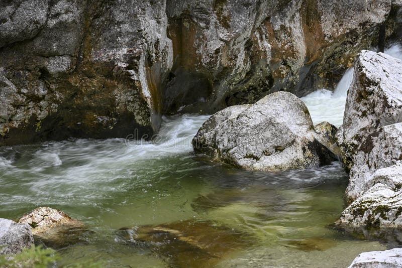Water Force of Nature in the Alps Stock Image - Image of stones, alps ...