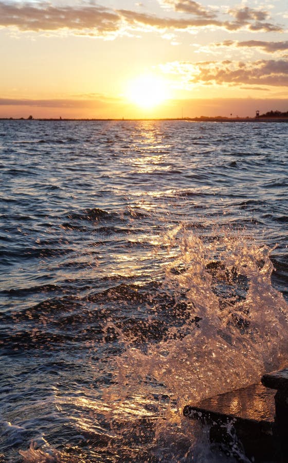 Water stock photo. Image of beach, blue, sunset, water - 181564672
