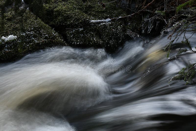 Water in Waterfall in Close-up Stock Image - Image of nature, stream ...