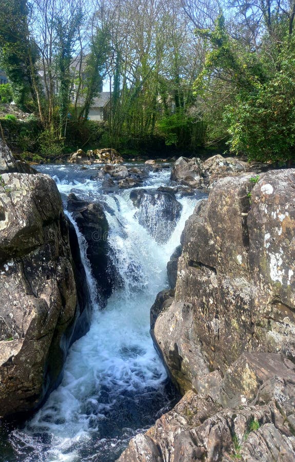Water Waterfall Rocks Wales Flow Stock Image - Image of waterfall ...