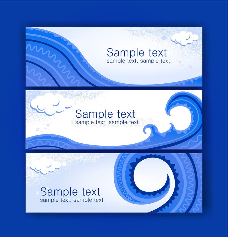 Water wave banners stock illustration. Illustration of ecology - 56419828