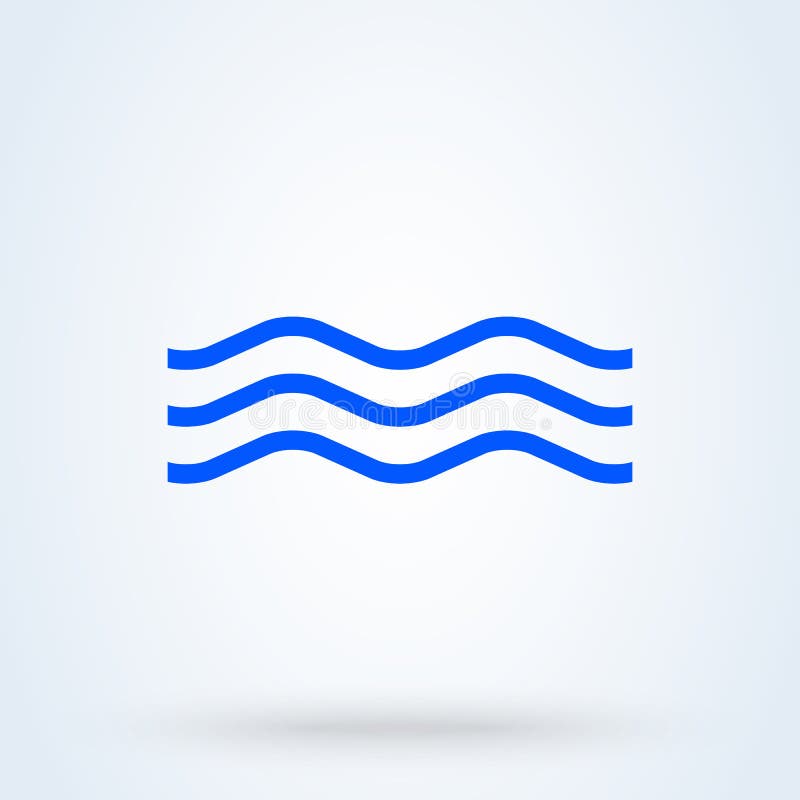 Water Wave Blue. Simple Vector Modern Icon Design Illustration Stock ...
