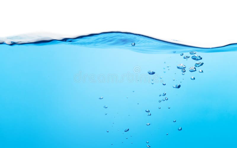 Water Wave. Water Bubbles Float Up Under Water Stock Image - Image of ...