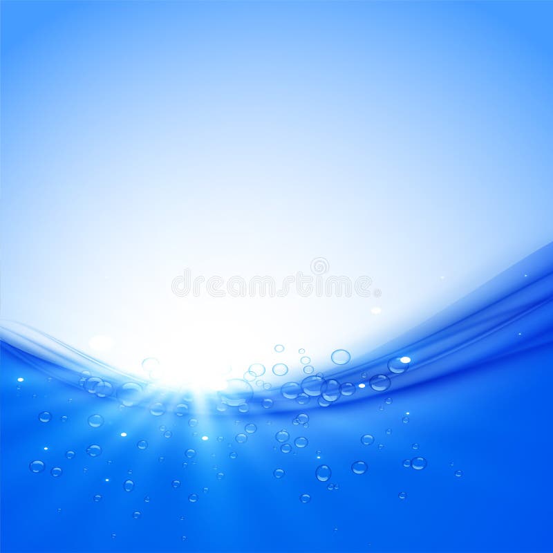 Wave with Bubbles and Depth on a White Background. Vector Stock ...