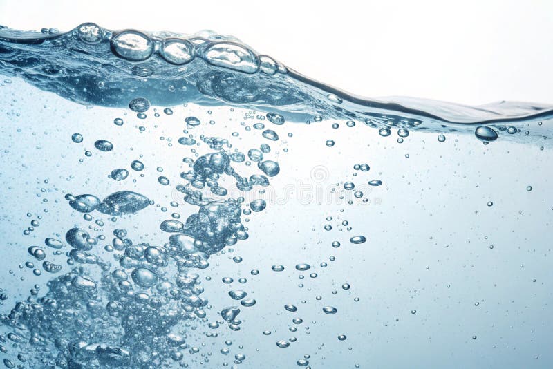 Water Wave with Bubbles Underwater Stock Illustration - Illustration of ...