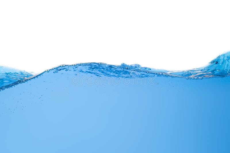 Water Wave with Bubbles on White Background Stock Illustration ...