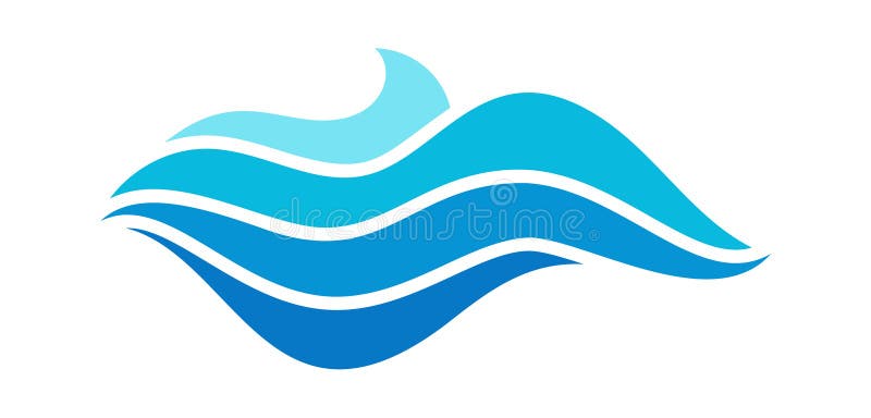 Water Wave Flowing Graphic Element Stock Vector - Illustration of ...