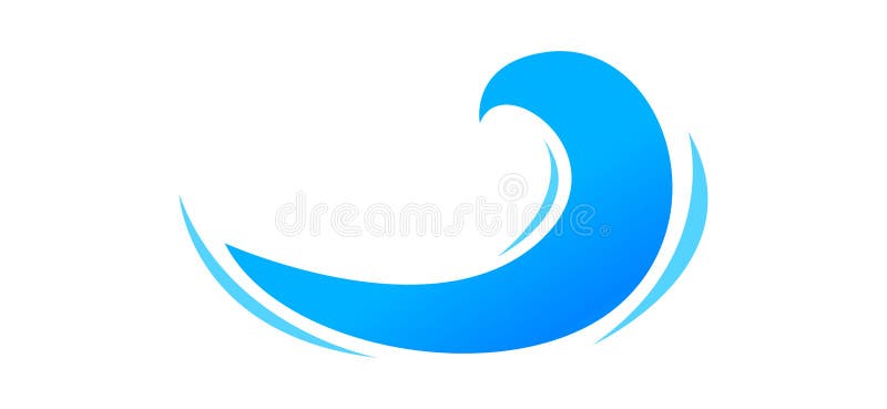 Water Wave Graphic Simple, Ocean Wave Symbol, Aqua Icon Stock Vector ...