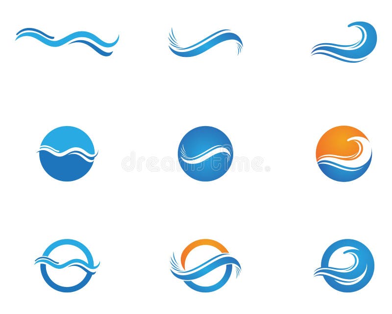 Water Wave Icon Logo. stock vector. Illustration of natural - 142318586