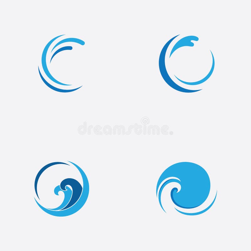 Water Wave Symbol and Icon Logo Vector Stock Vector - Illustration of ...