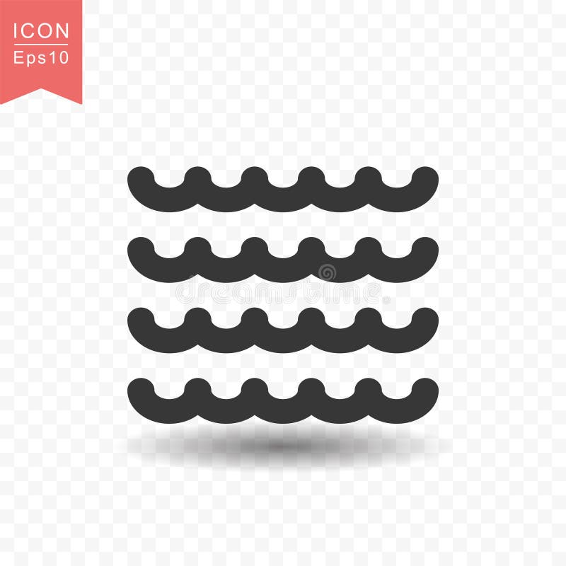 Water Wave Icon Simple Flat Style Vector Illustration Stock Vector ...