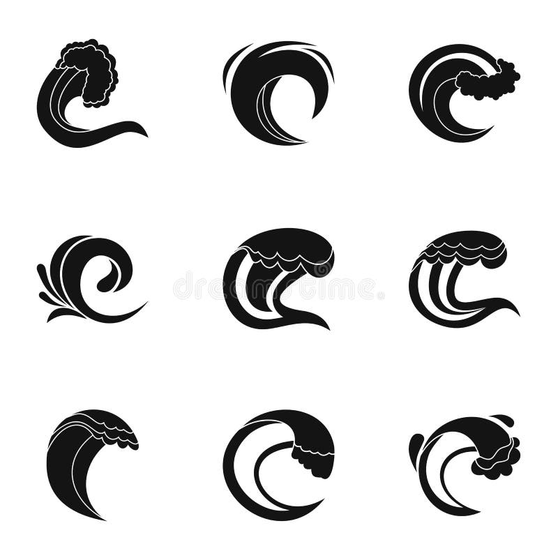 Simple Wave Icons Stock Illustrations – 18,937 Simple Wave Icons Stock ...