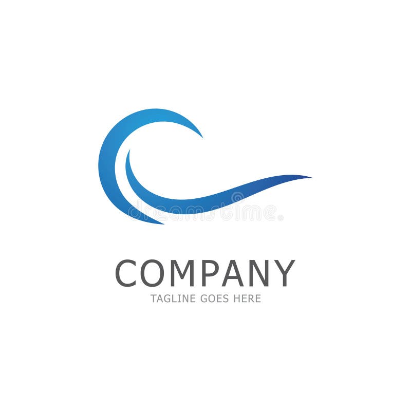 Water Wave Letter C Logo Vector Icon Stock Illustration - Illustration ...