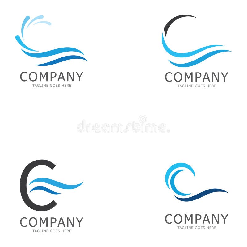 Water Wave Letter C Logo Vector Icon Stock Illustration - Illustration ...