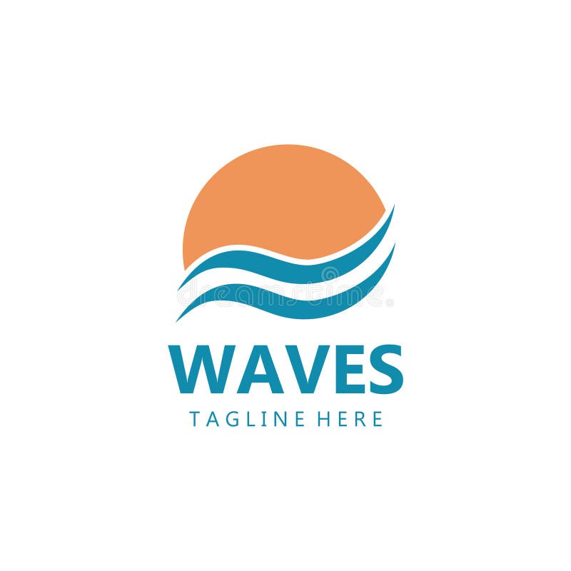 Water Wave Logo, Beach Waves, Sea, Vector Design Stock Illustration ...