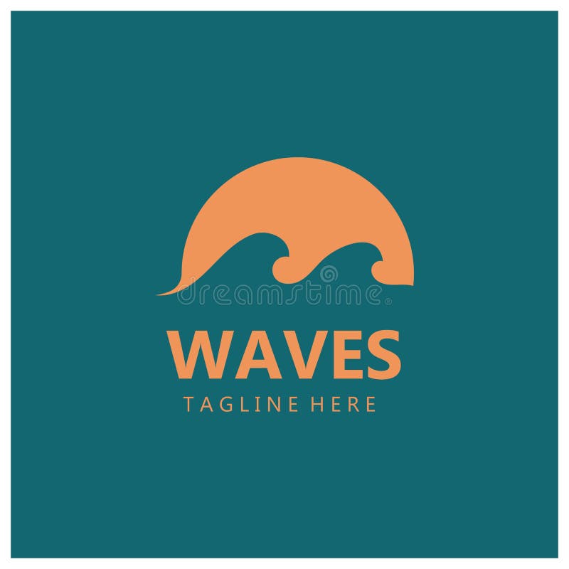 Water Wave Logo, Beach Waves, Sea, Vector Design Stock Illustration ...