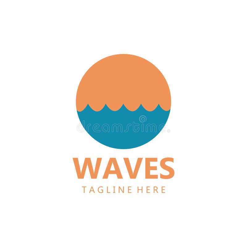 Water Wave Logo, Beach Waves, Sea, Vector Design Stock Illustration ...