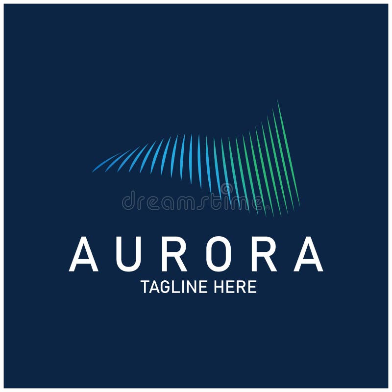 Aurora Logo Light Sky Astronomy Vector Design Stock Illustration ...