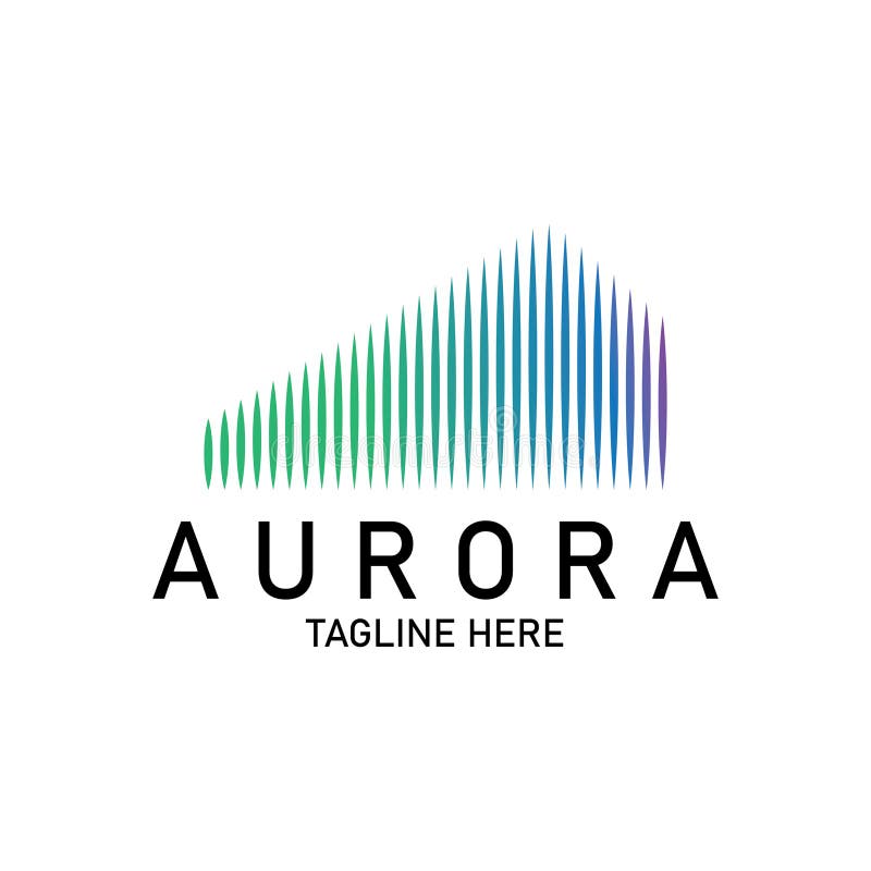 Aurora Logo Light Sky Astronomy Vector Design Stock Illustration ...