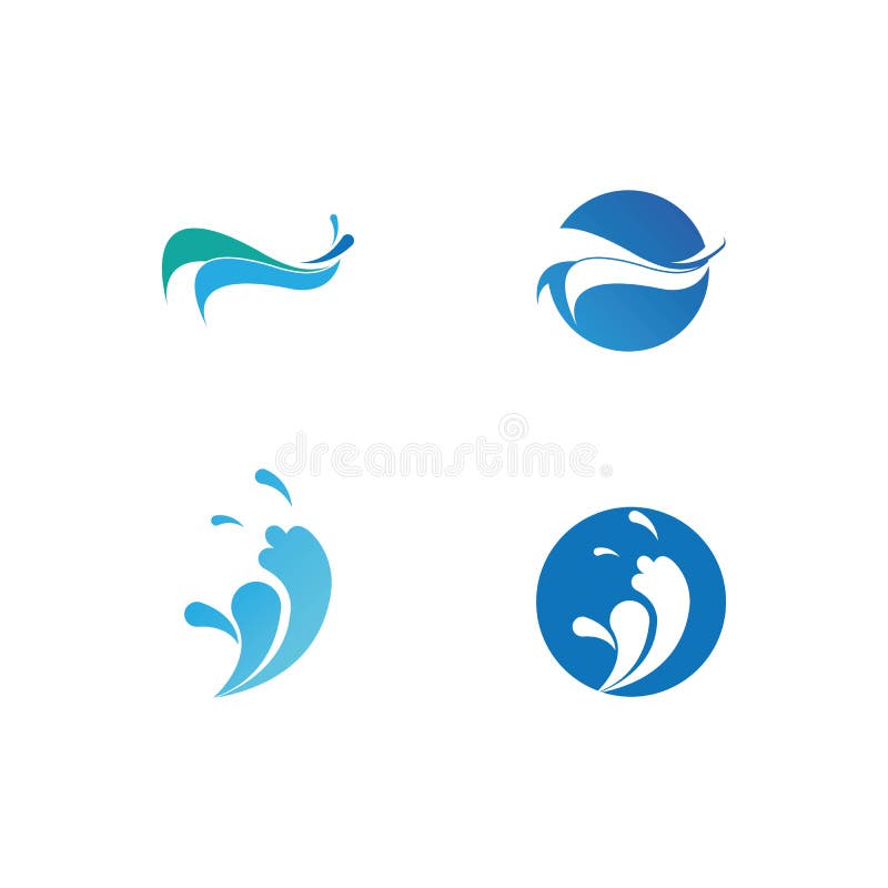 Water Wave Symbol and Icon Logo Template Vector Stock Illustration ...
