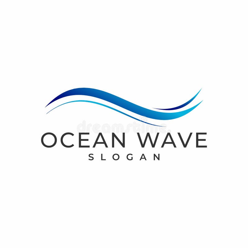 Water wave logo stock vector. Illustration of emblem - 263445388