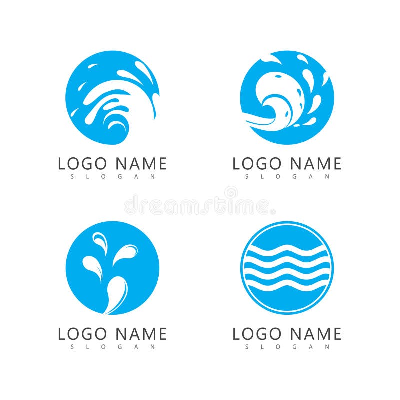 Water Wave Logo Vector and Symbol Template Stock Vector - Illustration ...