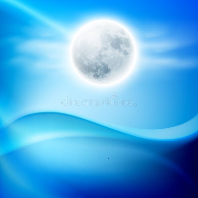 Wave in the night stock vector. Illustration of nature - 9563758